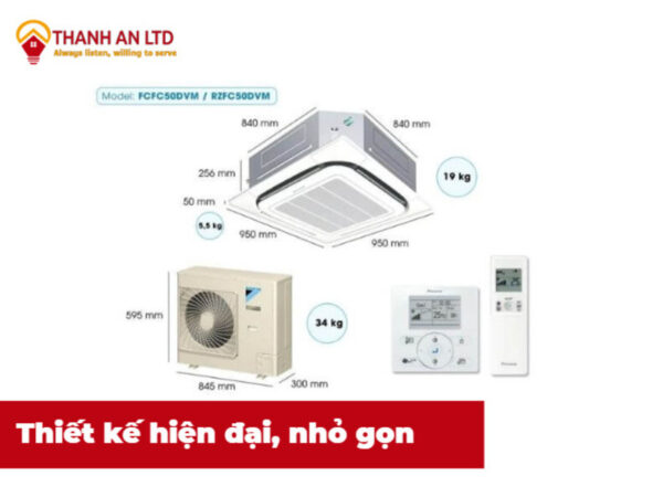 Máy Lạnh Âm Trần Daikin FCFC50DVM/RZFC50DVM (2.0 Hp, Inverter)